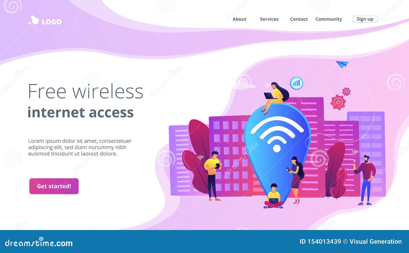 Public Wi-fi Hotspot Concept Landing Page Stock Vector - Illustration ... Public Wi-fi Hotspot Concept Landing Page Stock Vector - Illustration ...