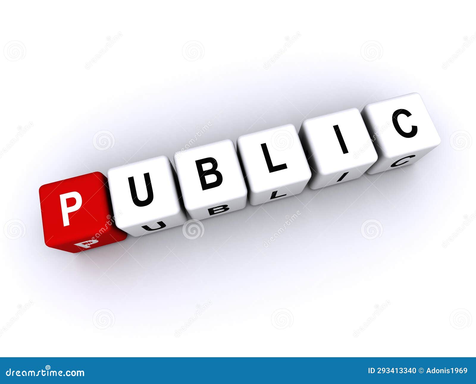 Public word block on white stock illustration. Illustration of national ...