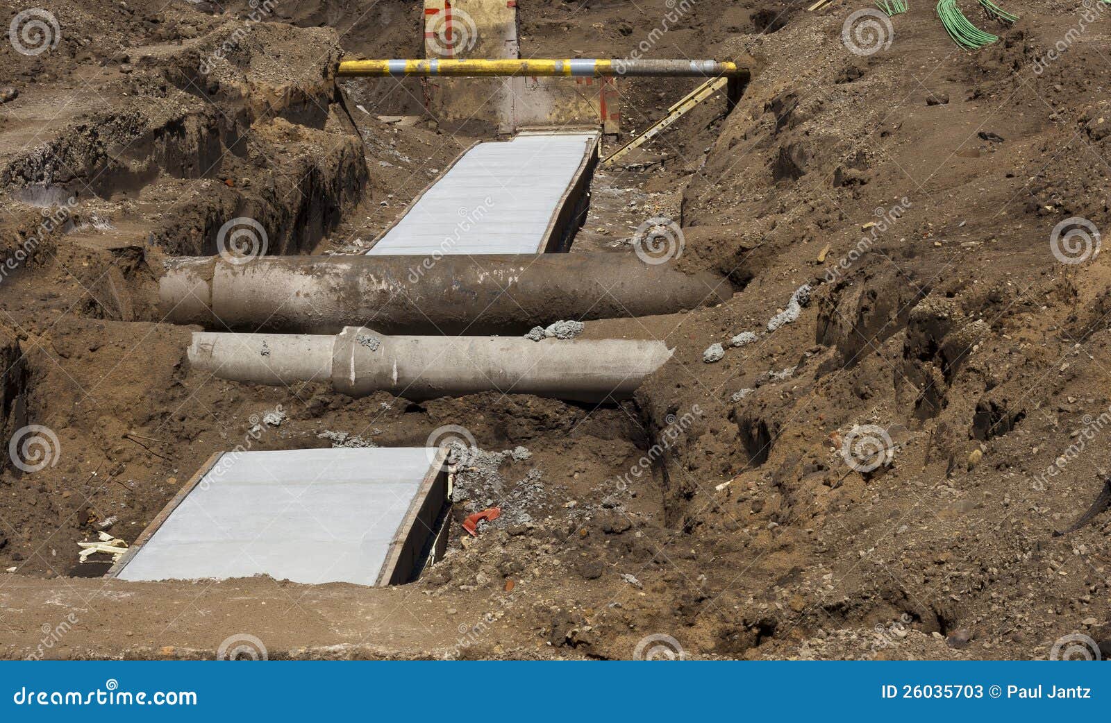Public works project stock image. Image of ditch, utilities - 26035703
