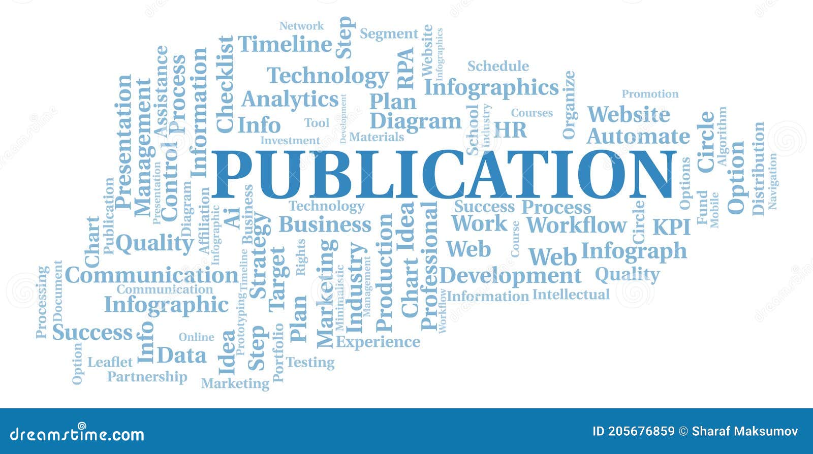 Publication Typography Word Cloud Create with the Text only. Stock ...