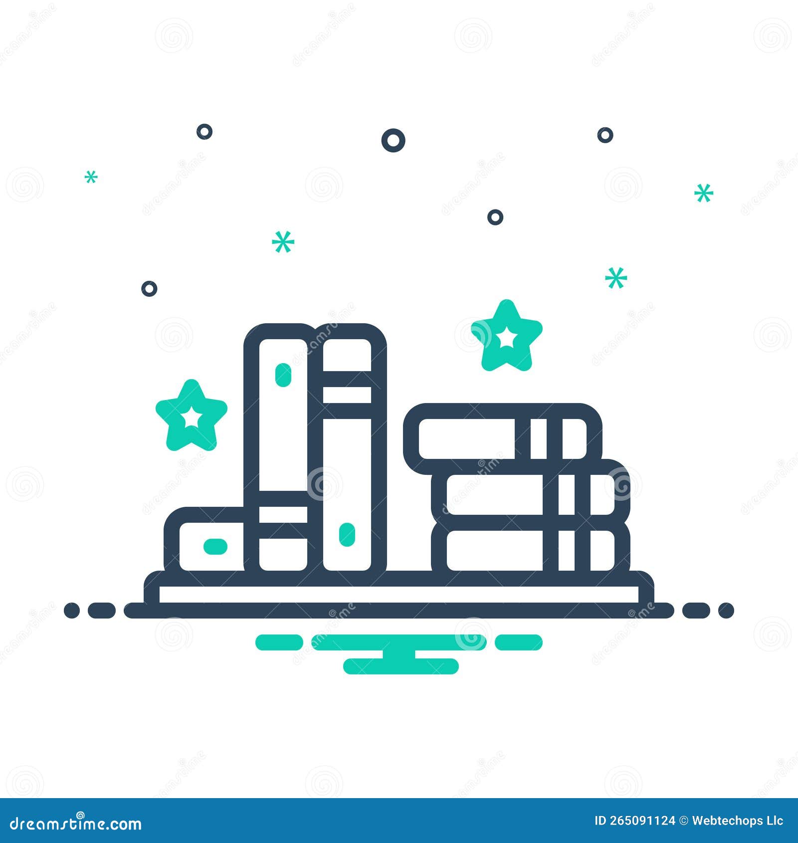 Mix Icon for Publications, Books and Table Stock Vector - Illustration ...