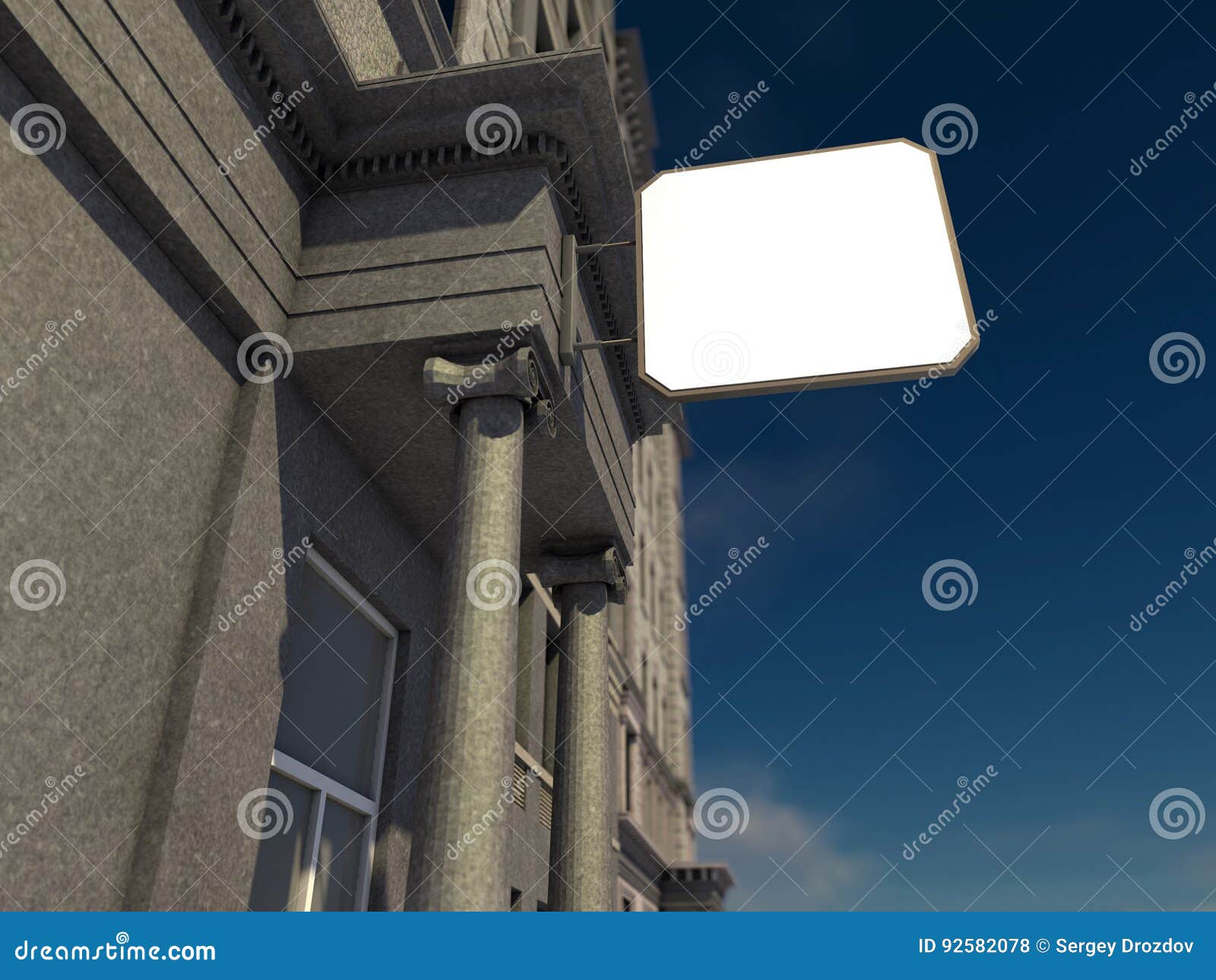 Publicity Board on the House Stock Illustration - Illustration of ...