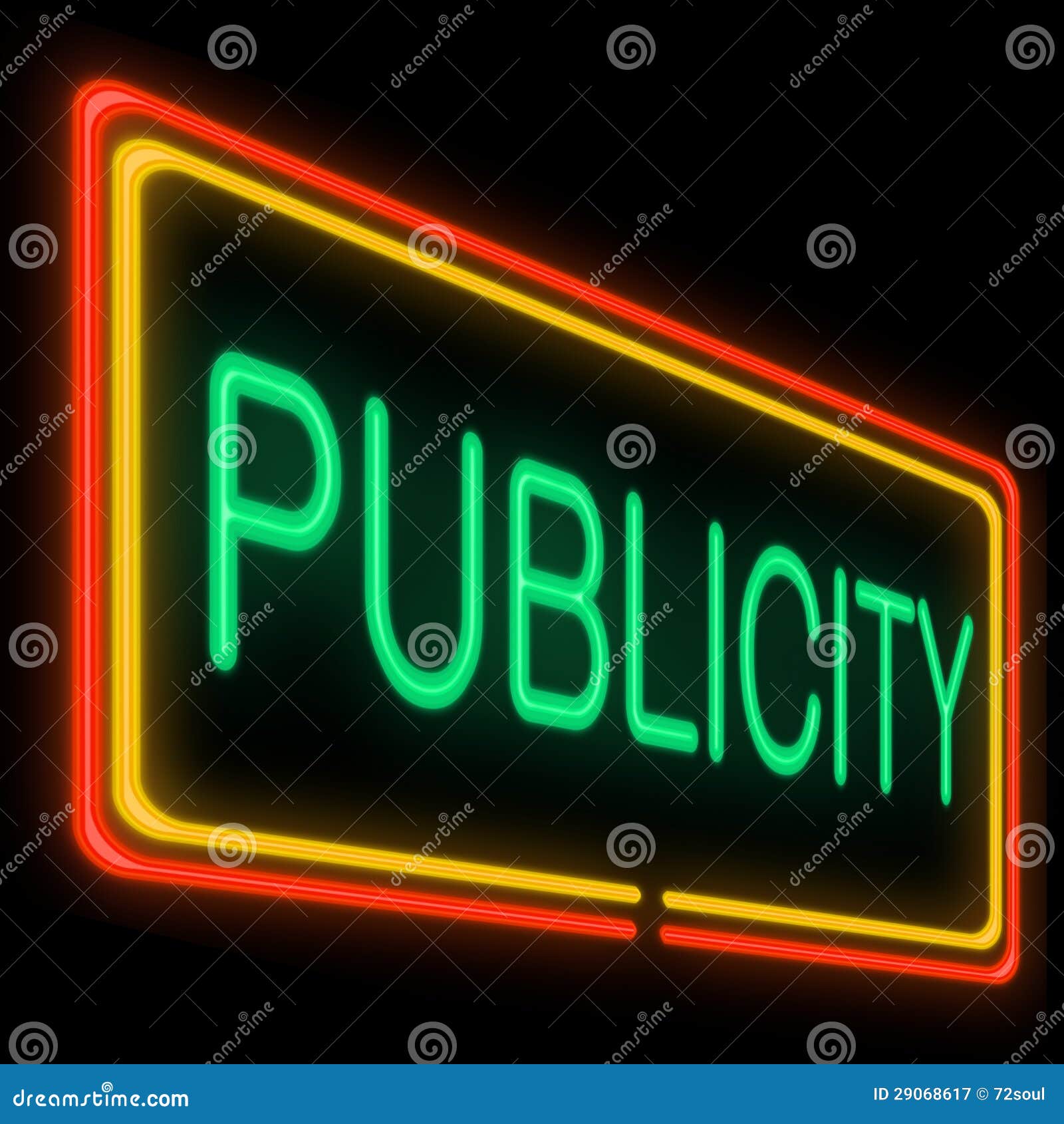 Publicity concept. stock illustration. Illustration of neon - 29068617