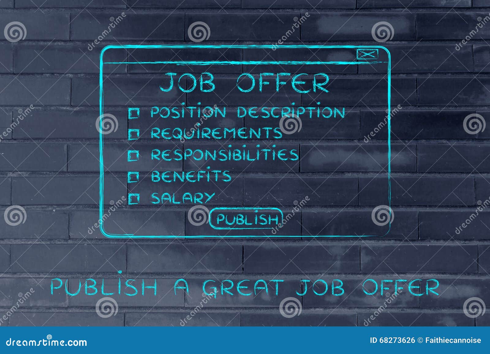 Publish a Great Job Offer, List of Elements To Include Stock Photo ...