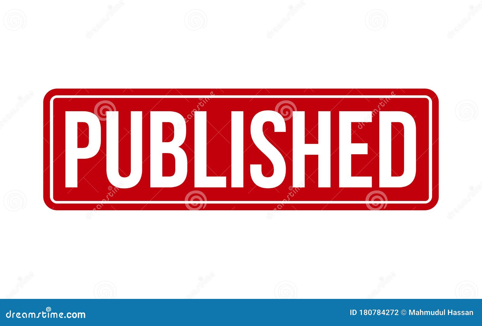 Published Rubber Stamp. Red Published Rubber Grunge Stamp Seal Vector ...