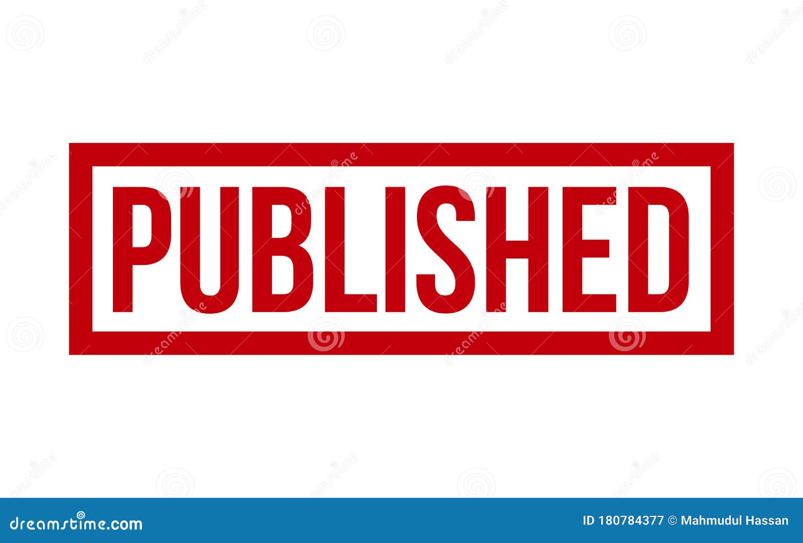 Published Rubber Stamp. Red Published Rubber Grunge Stamp Seal Vector ...