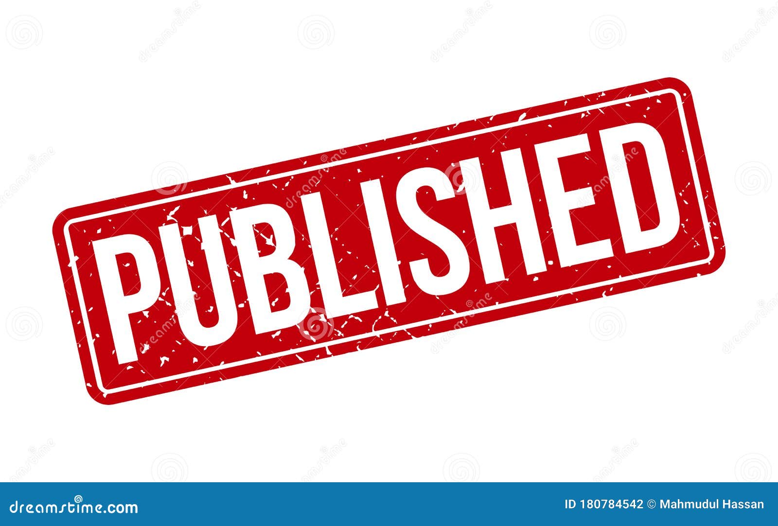 Published Rubber Stamp. Red Published Rubber Grunge Stamp Seal Vector ...