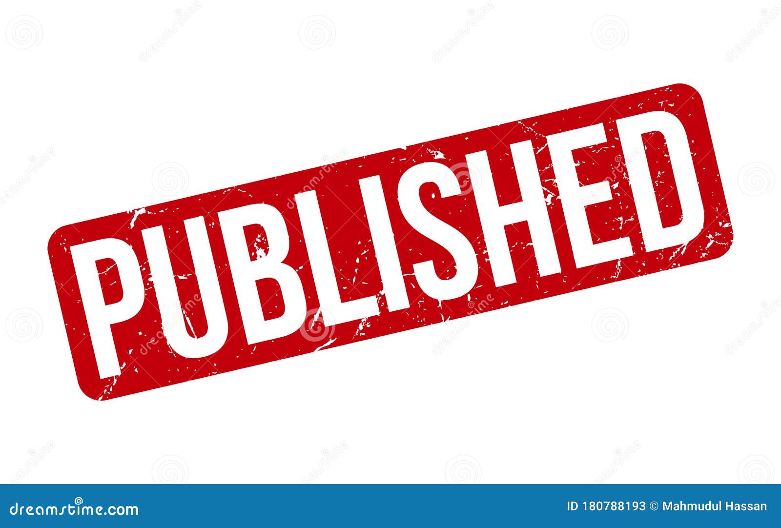 Published Rubber Stamp. Red Published Rubber Grunge Stamp Seal Vector ...