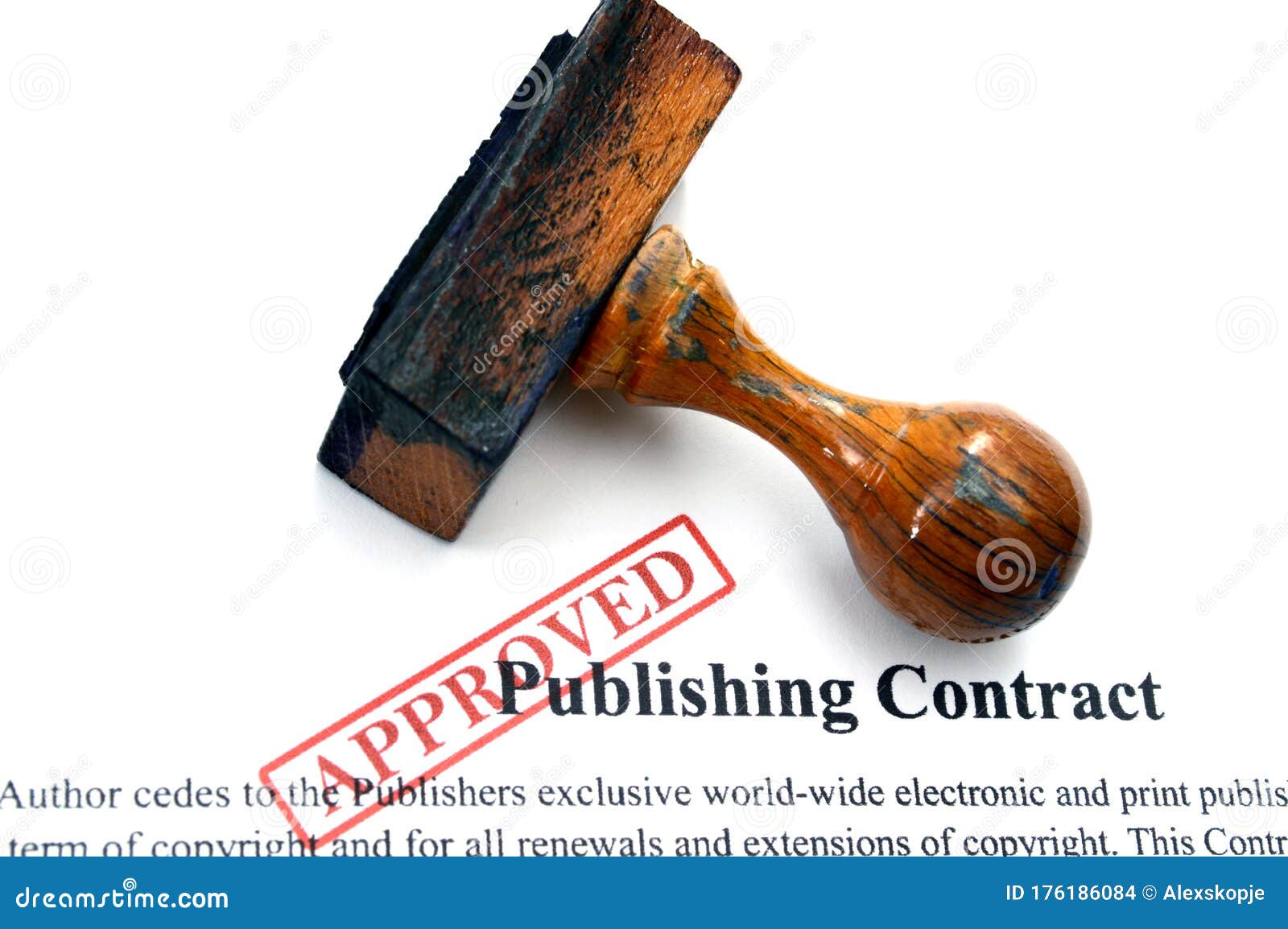 Publishing contract stock photo. Image of approved, copy - 176186084