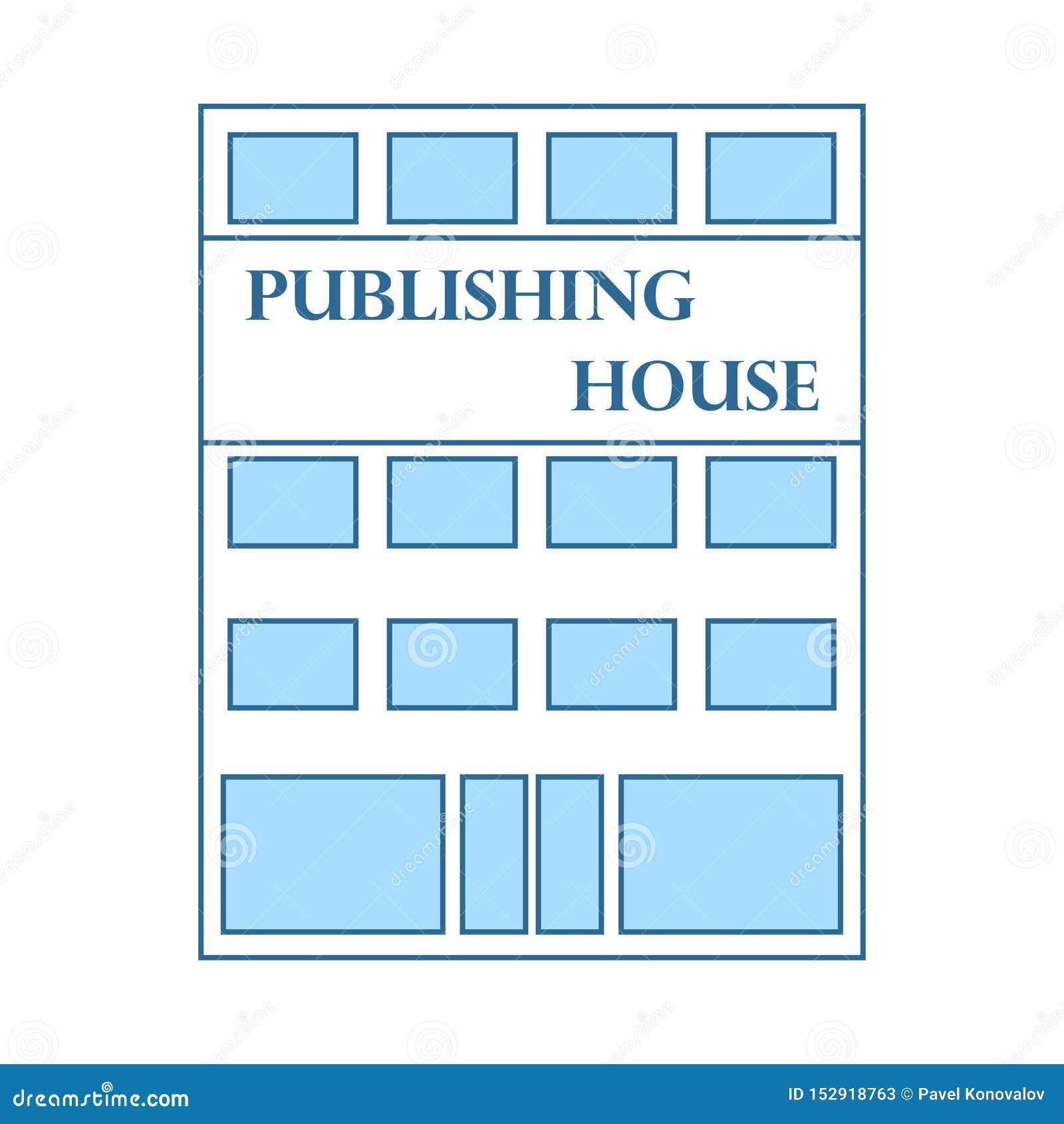 Publishing House Icon stock vector. Illustration of element - 152918763