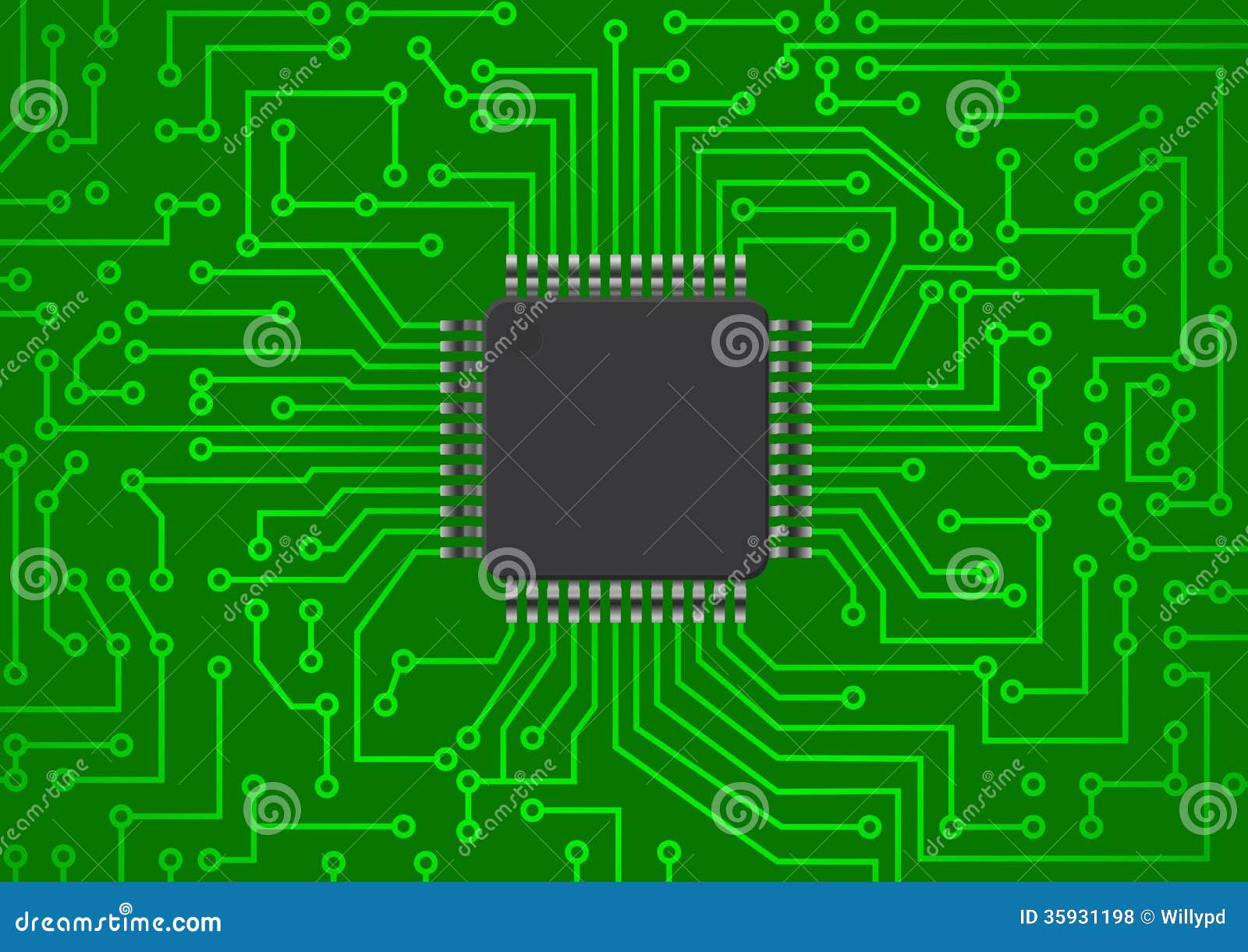 Puce électronique illustration de vecteur. Illustration du cellule ...