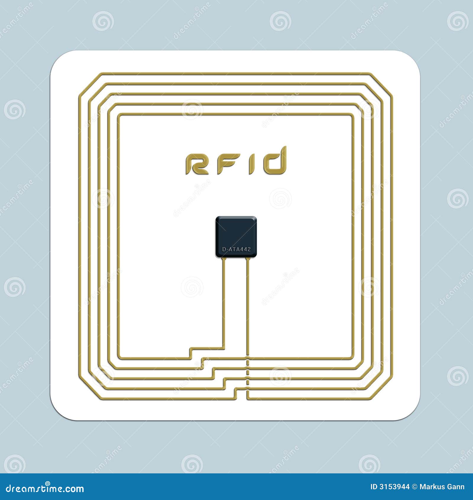 Puce de RFID illustration stock. Illustration du technologie - 3153944