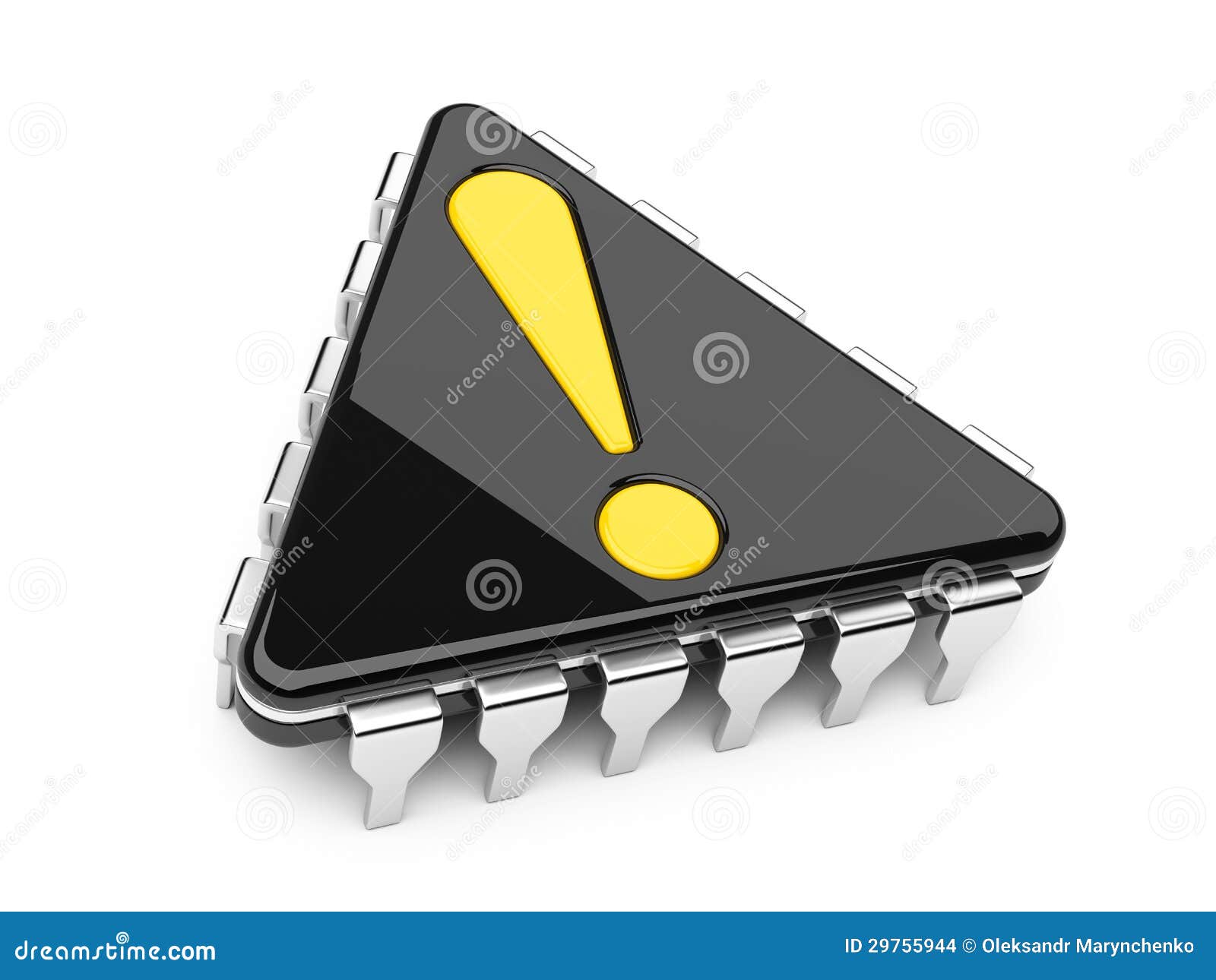 Puce Avec Le Signe D'exclamation Illustration Stock - Illustration du ...