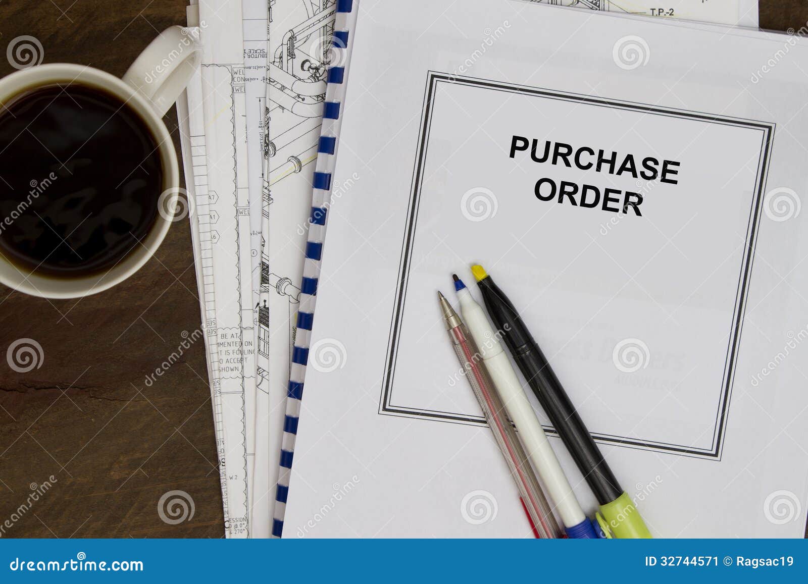 Puchased order stock image. Image of contract, accident - 32744571