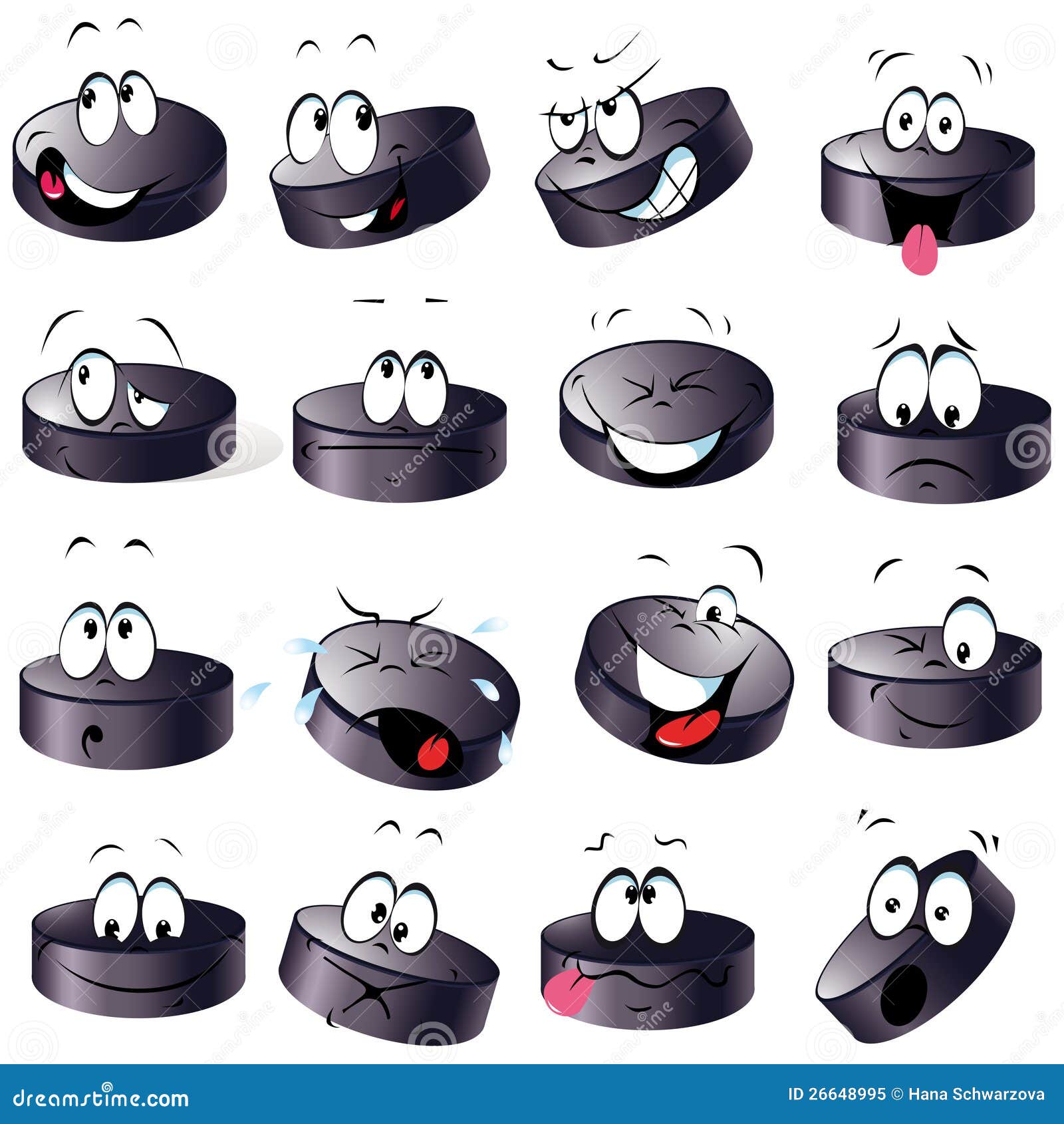 Puck cartoon stock vector. Illustration of smiling, excited - 26648995