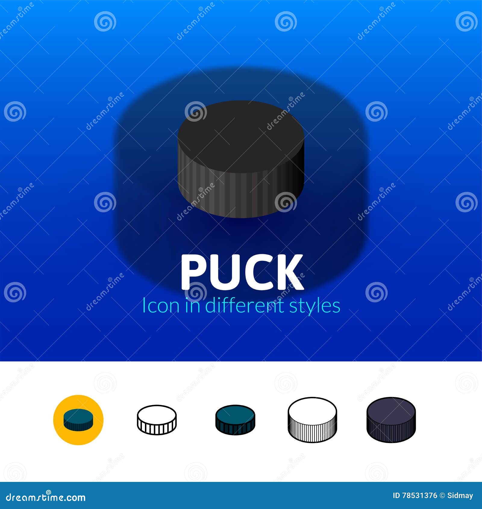 Puck Icon in Different Style Stock Vector - Illustration of digital ...