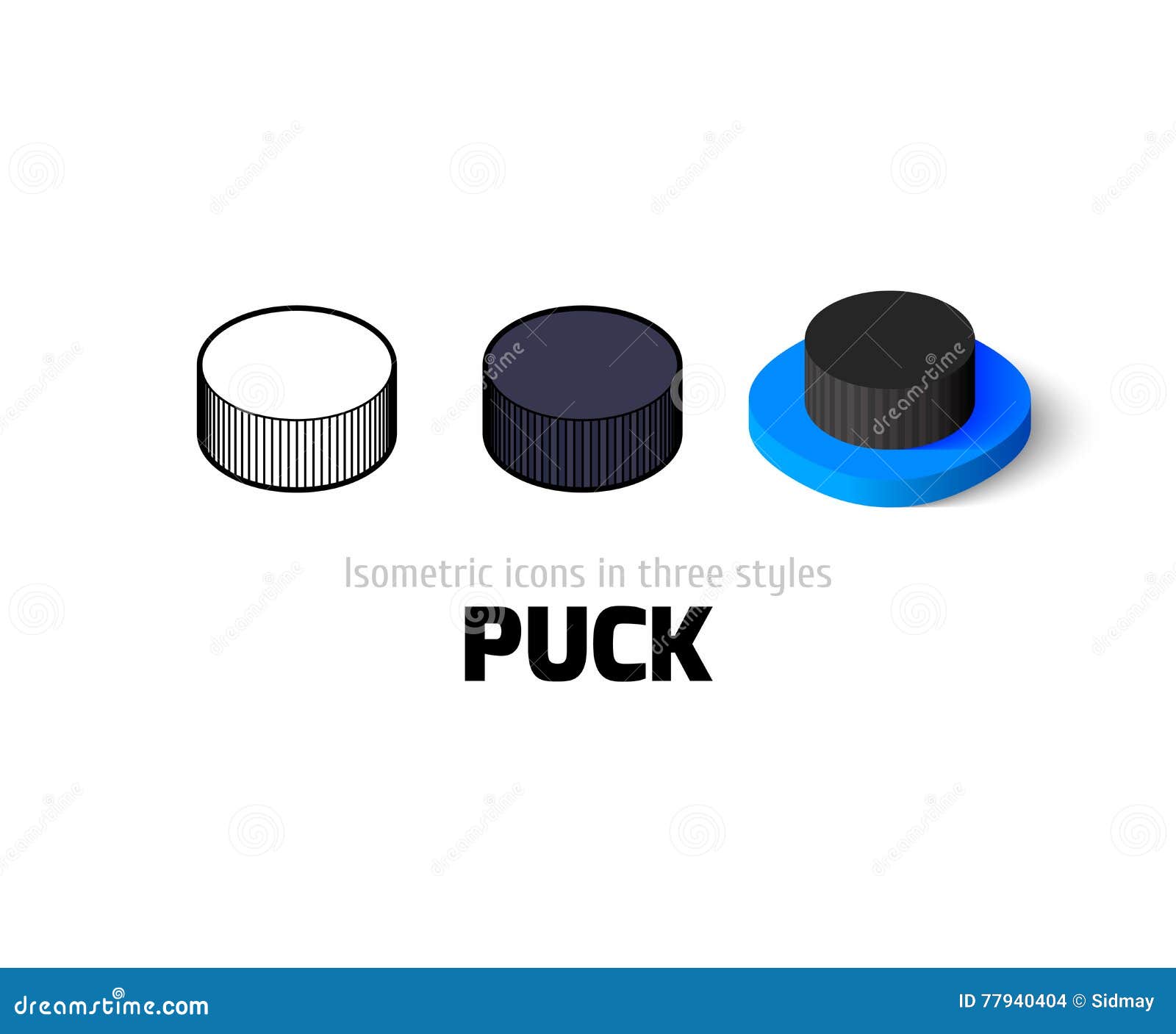 Puck Icon in Different Style Stock Vector - Illustration of internet ...