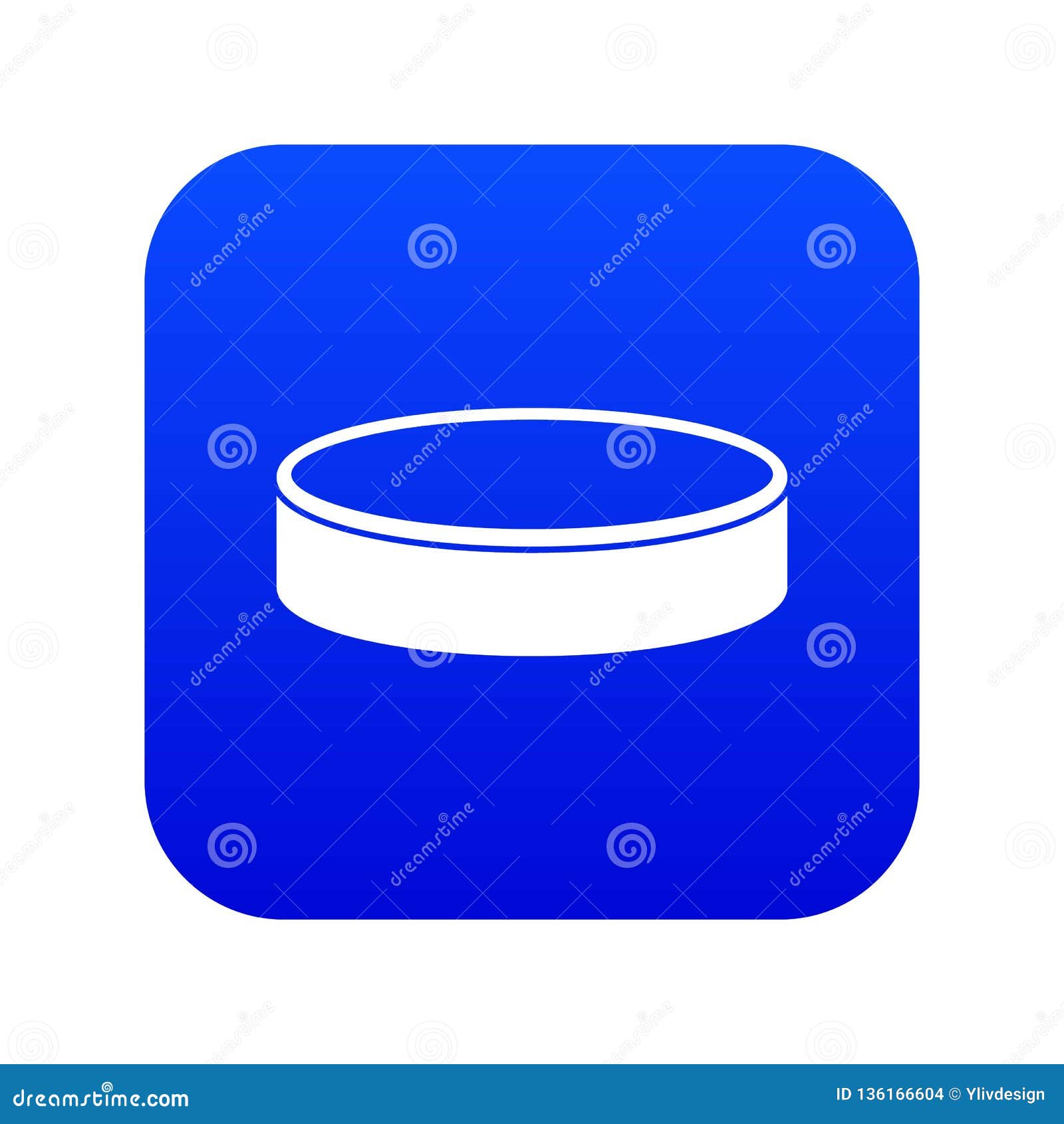 Puck icon digital blue stock vector. Illustration of rink - 136166604