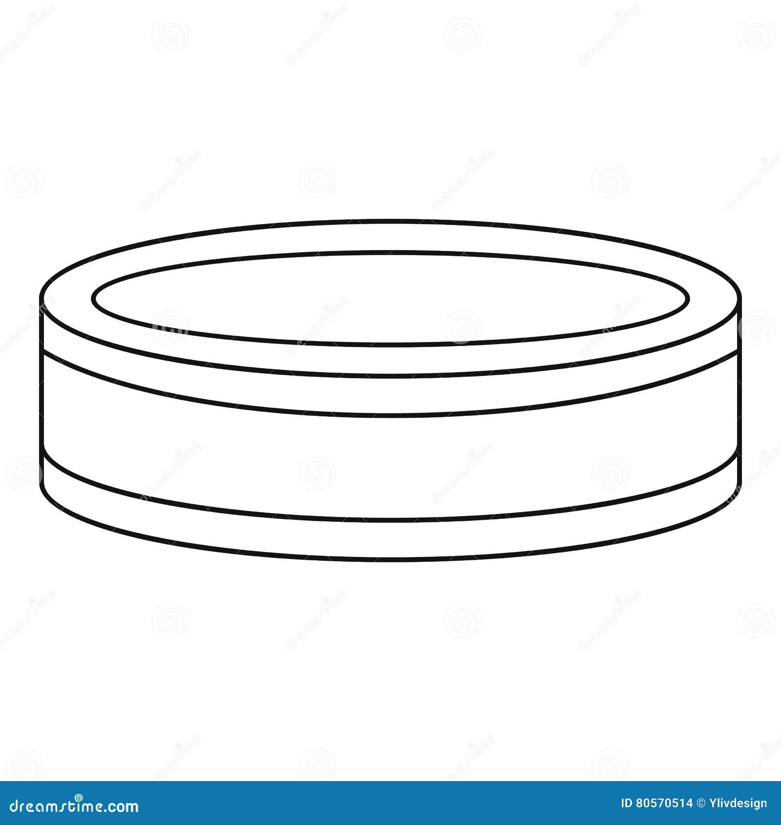 Puck icon, outline style stock vector. Illustration of success - 80570514