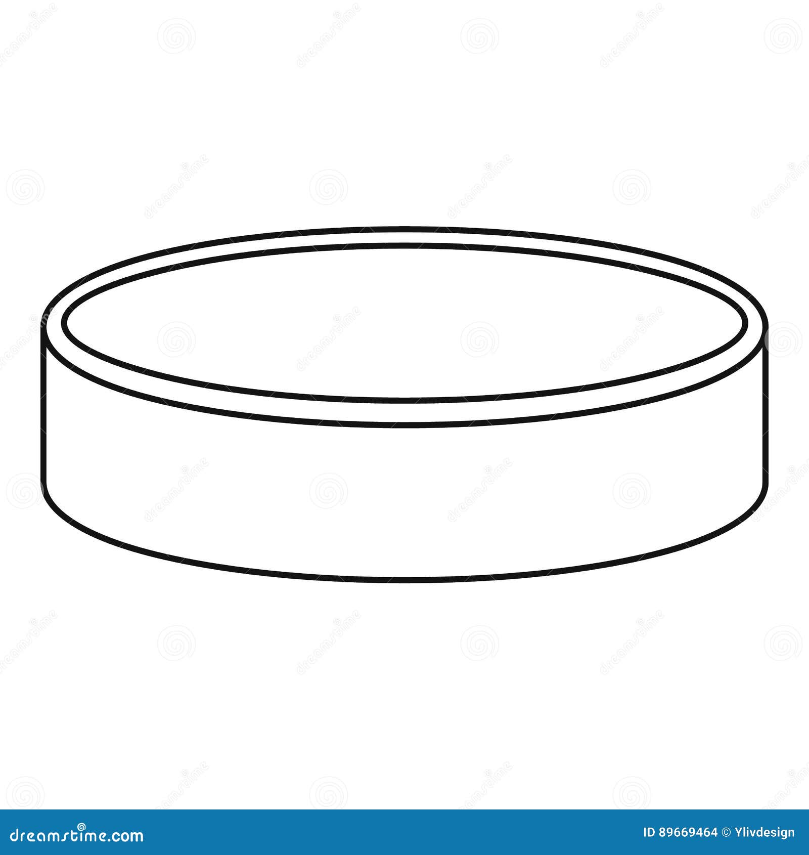 Puck for Playing Ice Hockey Icon, Outline Style Stock Vector ...