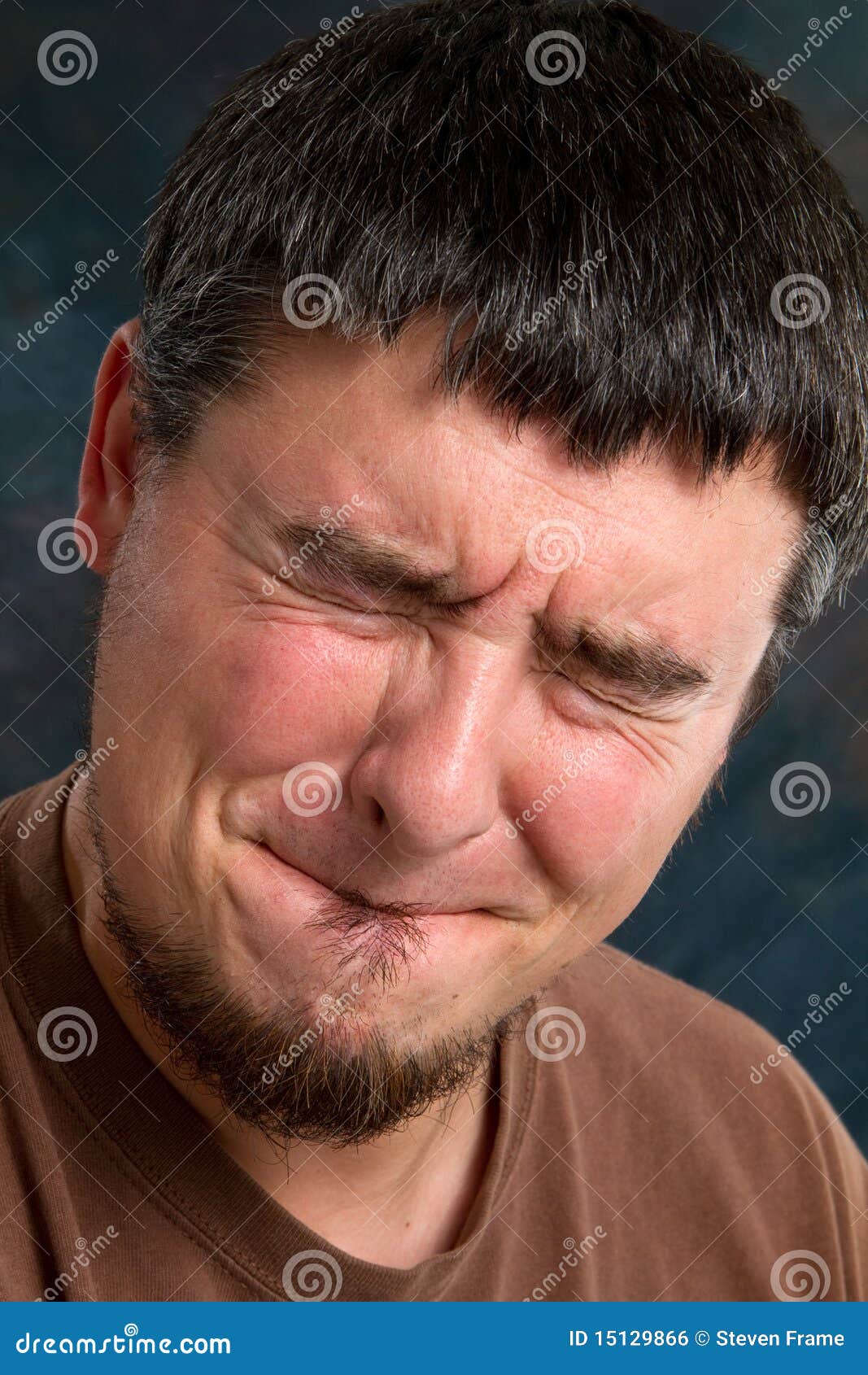 Pucker Faced Man stock photo. Image of pucker, constricted - 15129866