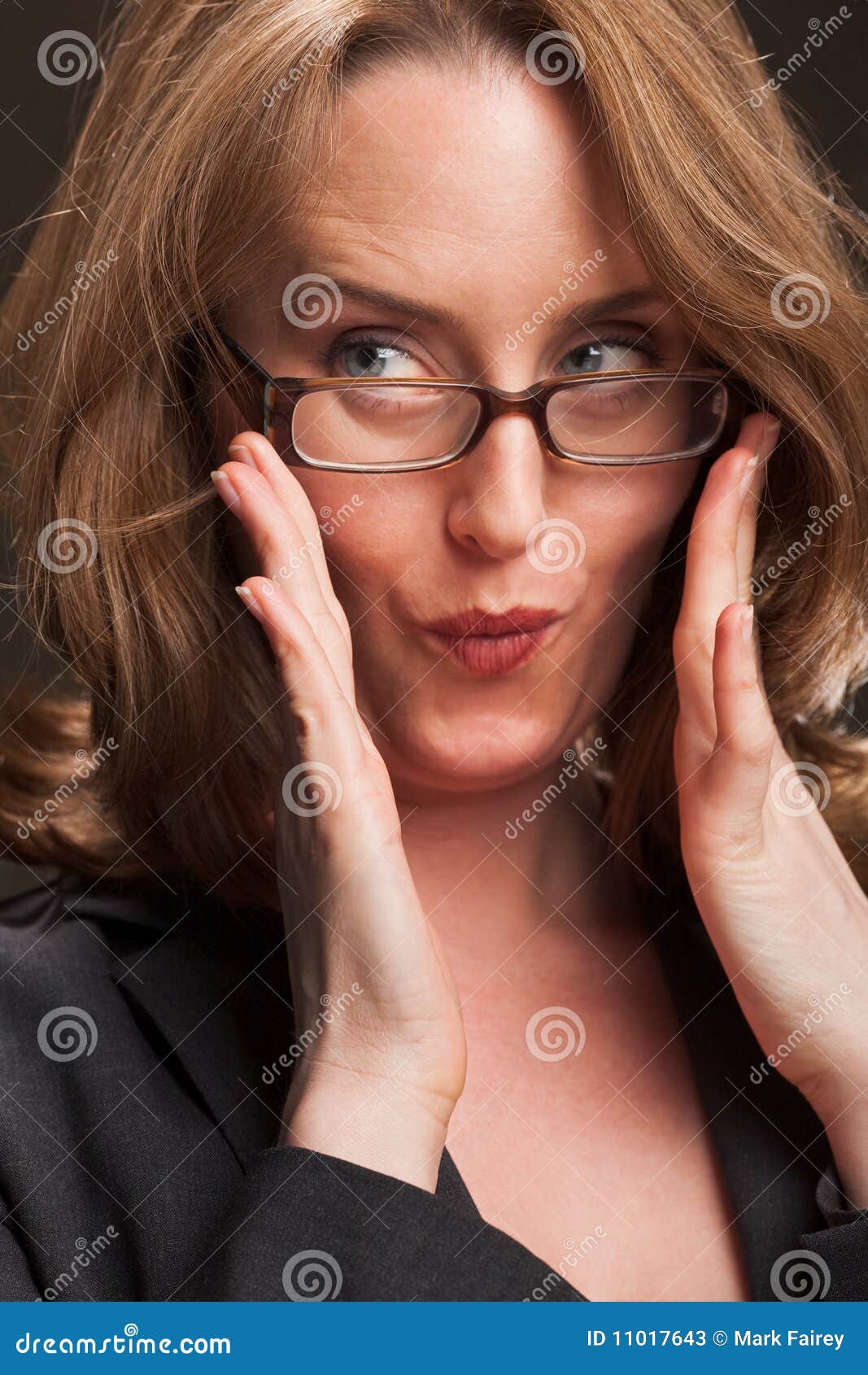 Puckering businesswoman stock image. Image of puckering - 11017643