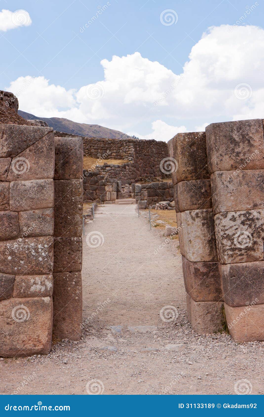 Pucy Pucara Wojskowego Ruiny Przy Cusco, Peru Obraz Stock - Obraz ...