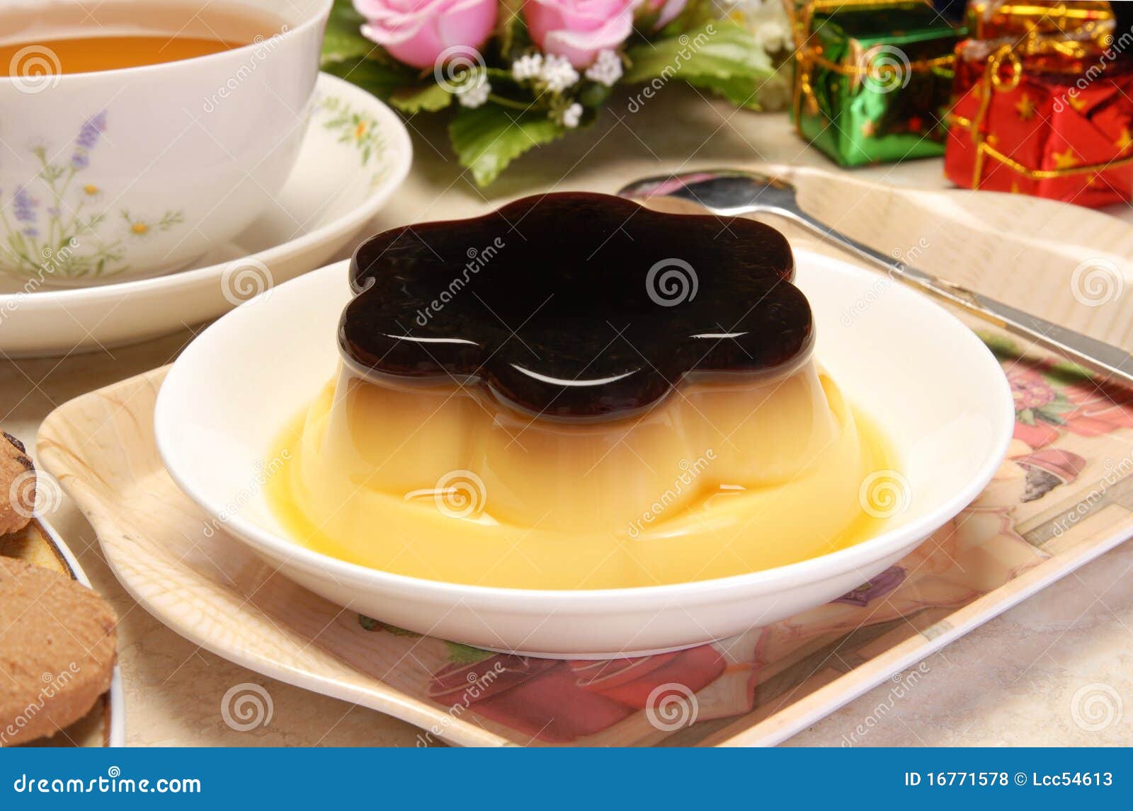 Pudding stock photo. Image of menu, isolated, dessert - 16771578
