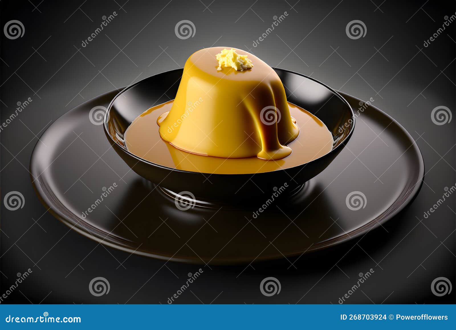 PUDDING with BRANDY BUTTER HARD SAUCE on Black Background Created with ...