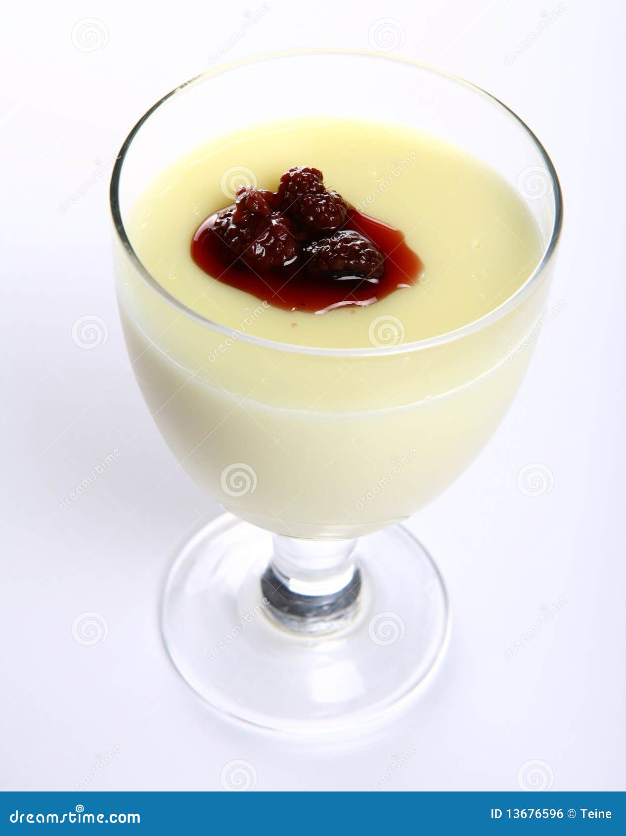 Pudding dessert stock photo. Image of treat, raspberry - 13676596