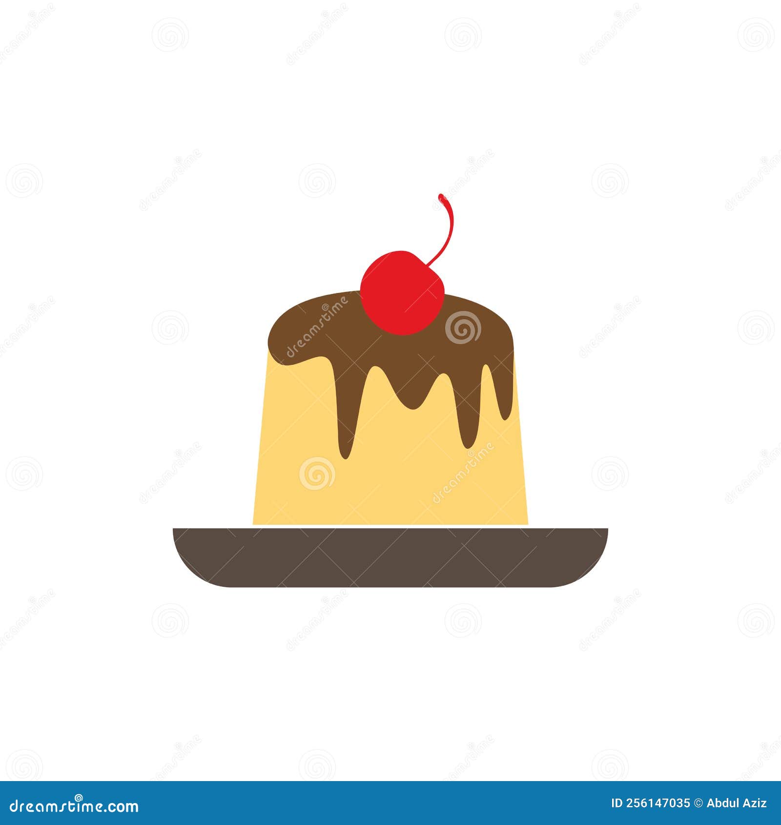 Pudding Dessert Icon Template Stock Vector - Illustration of symbol ...
