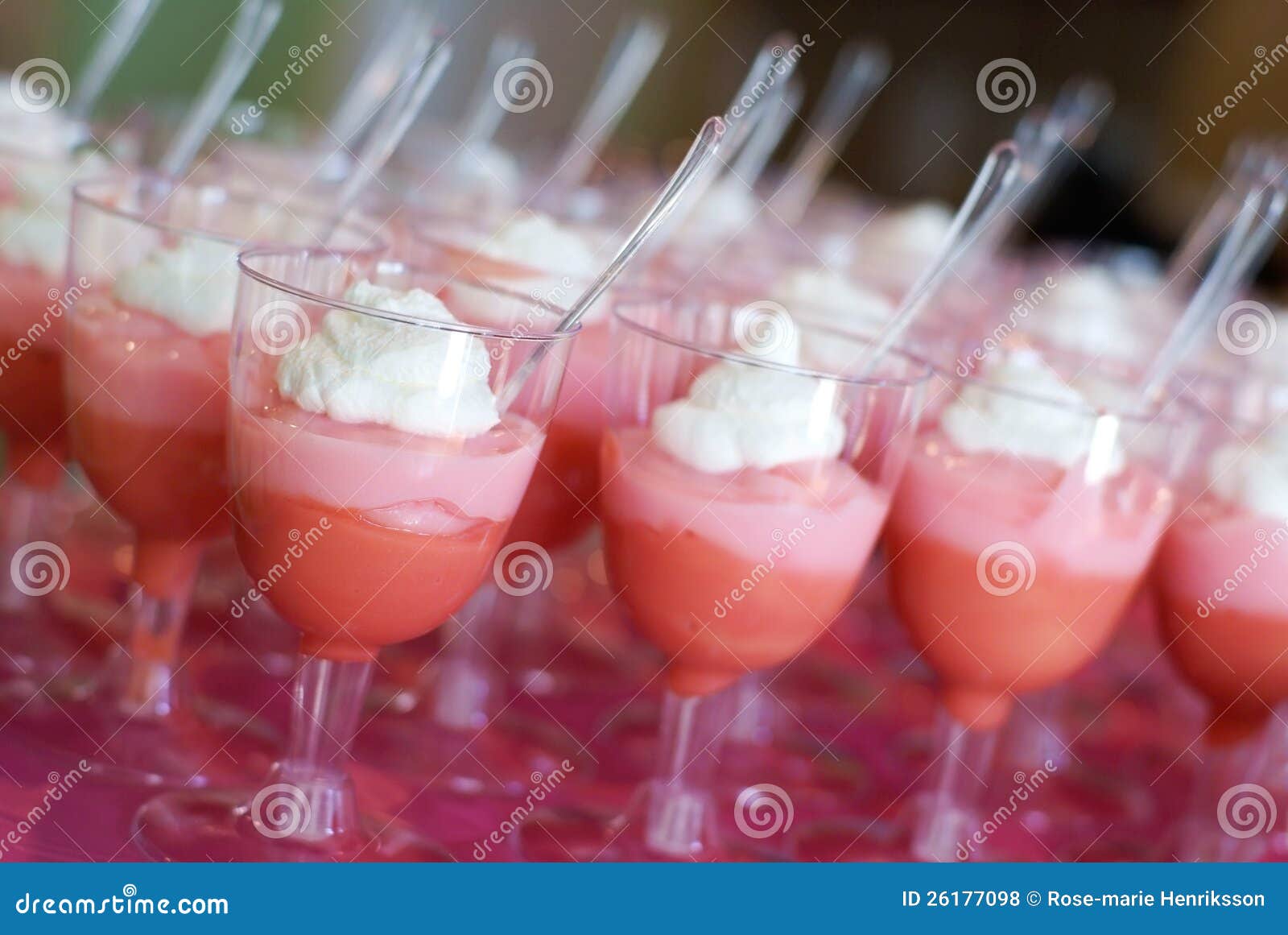 Pudding desserts stock photo. Image of plastic, cream - 26177098