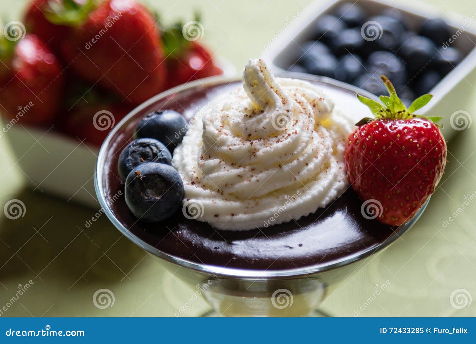 Pudding in glass bowl stock image. Image of caramel, food - 72433285