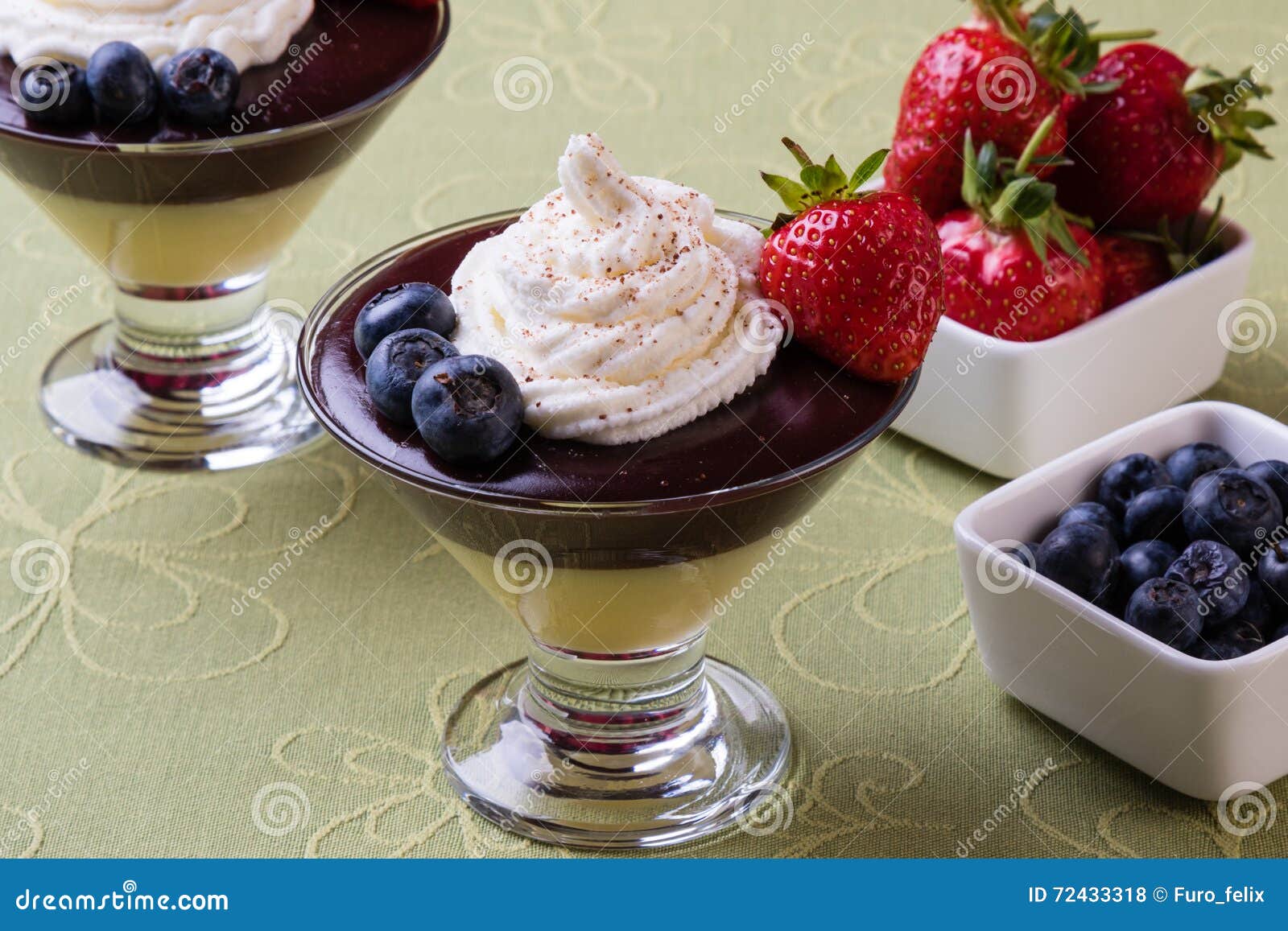 Pudding in glass bowl stock photo. Image of cooking, tasty - 72433318