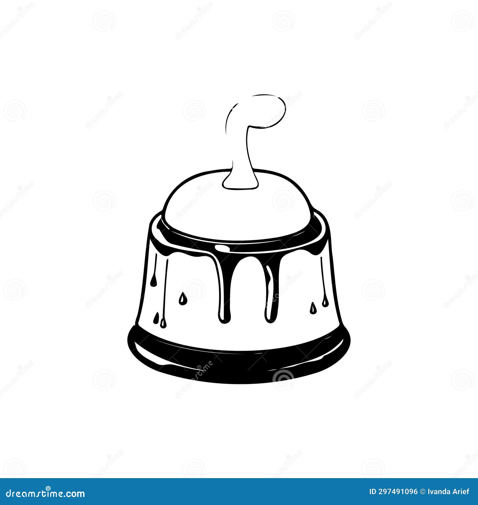 Pudding Icon Hand Draw Black Colour National Pancake Logo Symbol ...