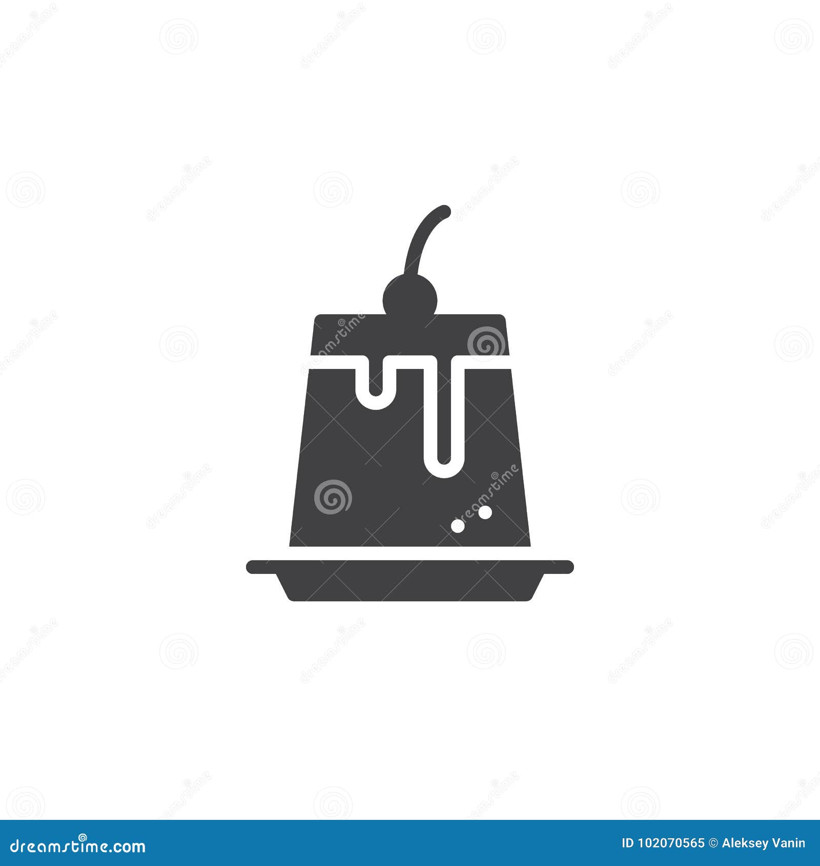 Pudding icon vector stock vector. Illustration of pictogram - 102070565
