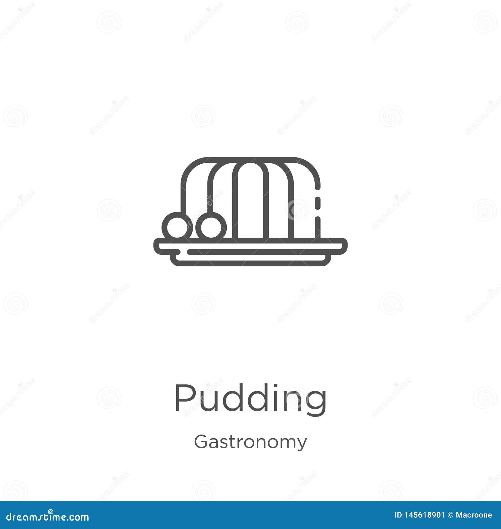 Pudding Icon Vector from Gastronomy Collection. Thin Line Pudding ...
