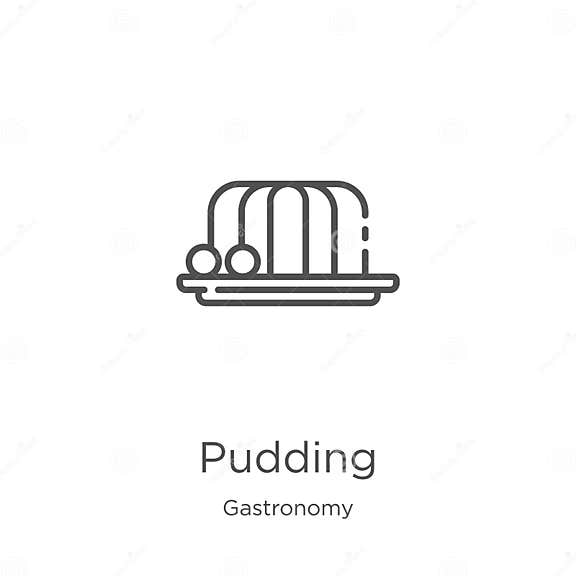 Pudding Icon Vector from Gastronomy Collection. Thin Line Pudding ...