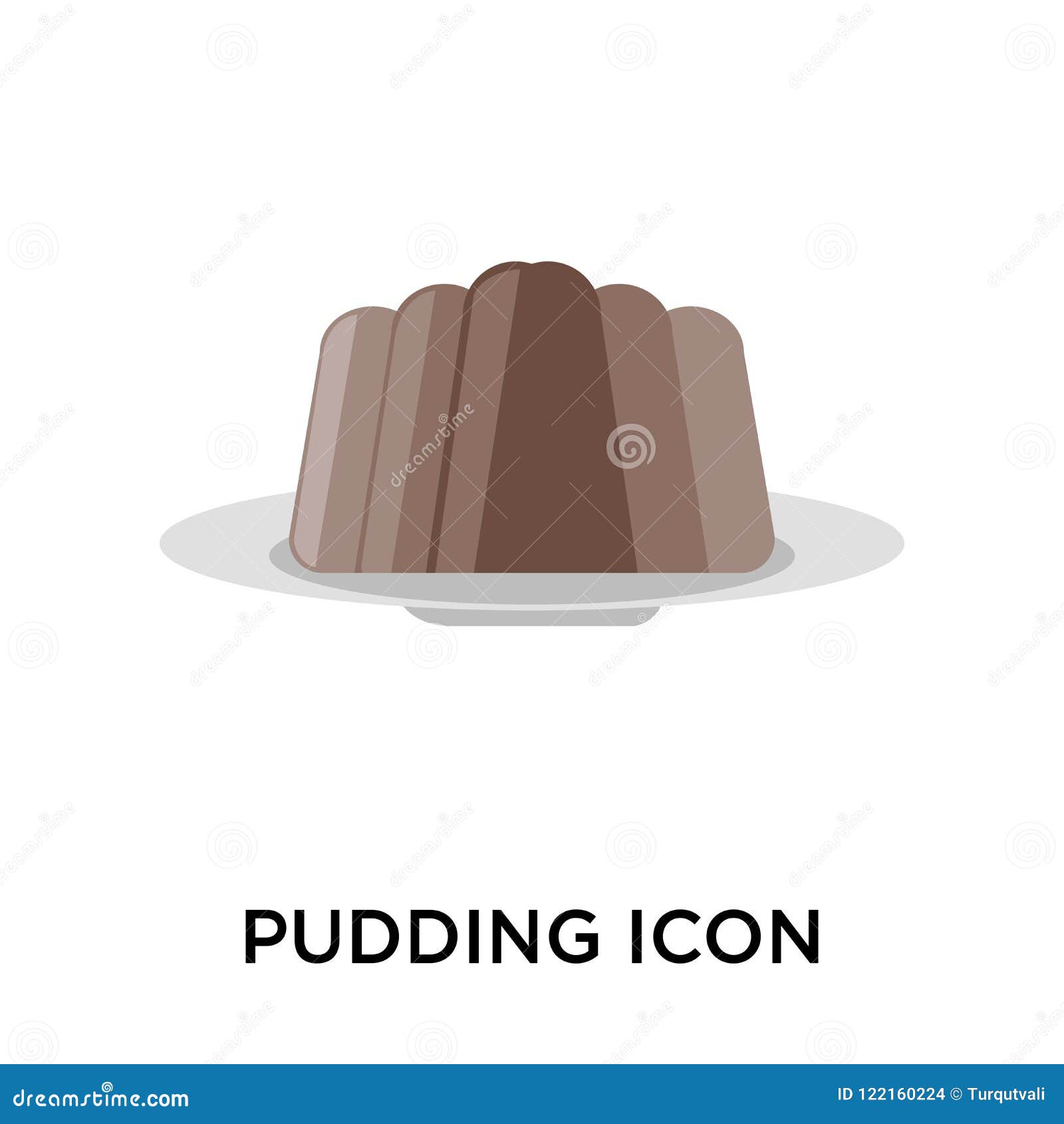 Pudding Icon Vector Sign and Symbol Isolated on White Background Stock ...
