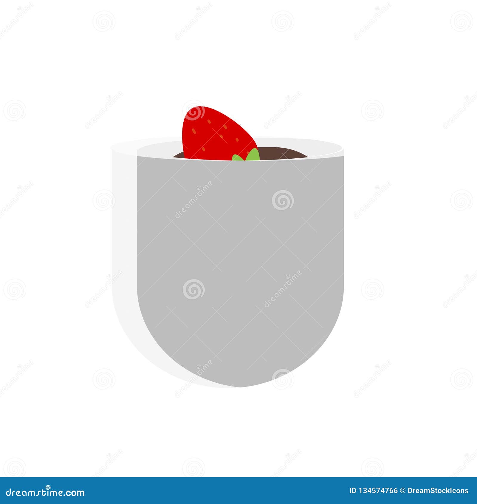 Pudding Icon Vector Sign and Symbol Isolated on White Background ...