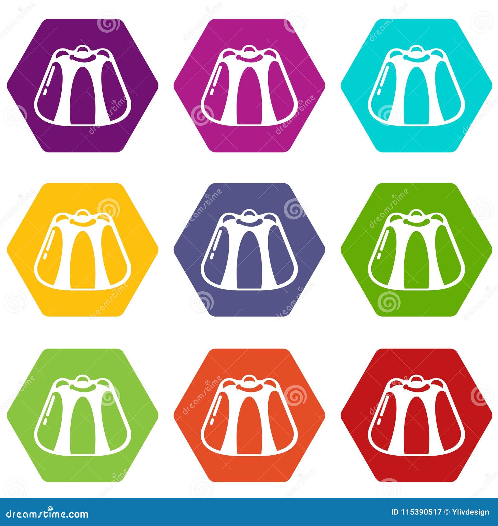 Pudding icons set 9 vector stock vector. Illustration of cute - 115390517