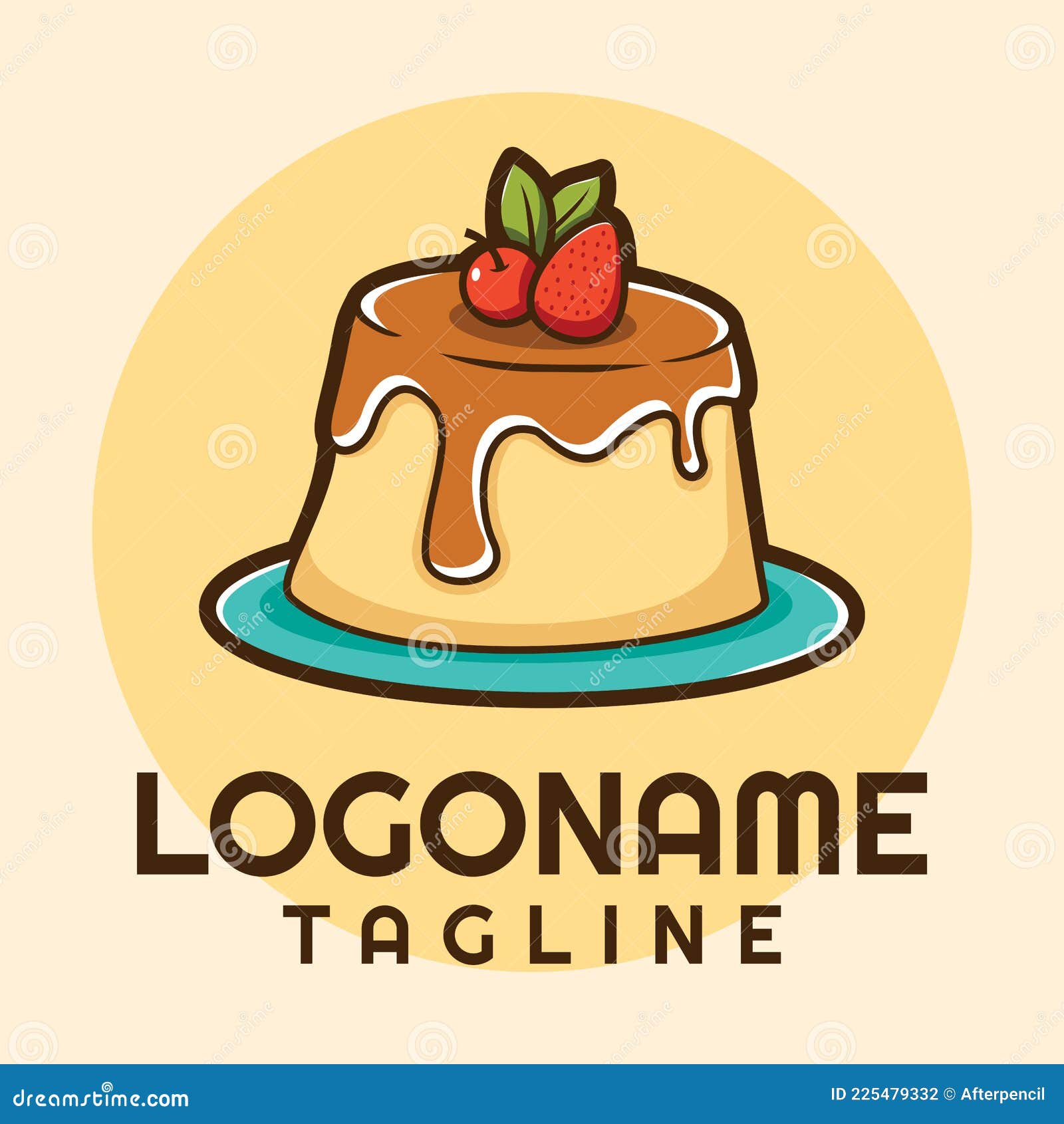 Pudding Logo, Bakery Logo Template, Suitable for Restaurant and Shop ...