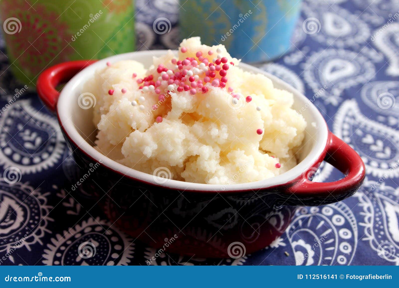Pudding of Milk and Semolina Stock Image - Image of pudding, sprinkles ...