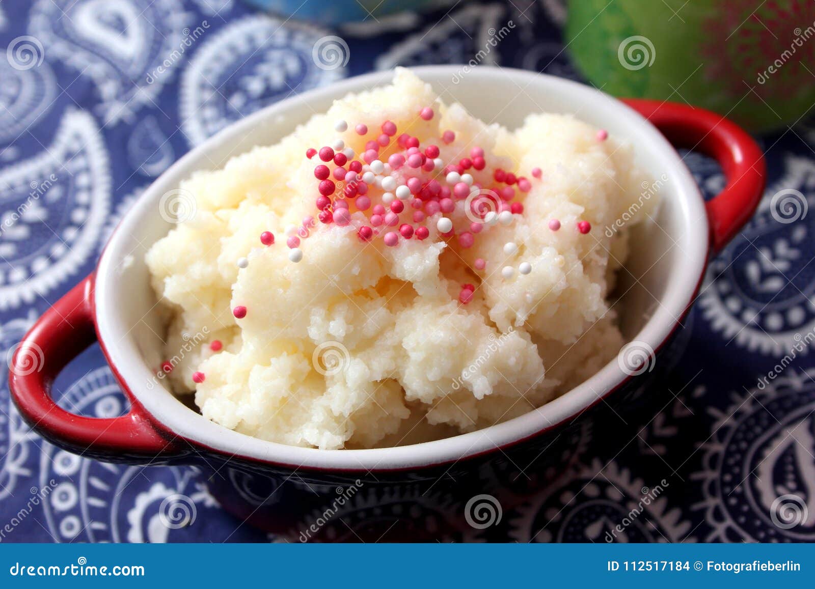 Pudding of Milk and Semolina Stock Photo - Image of sprinkles, food ...