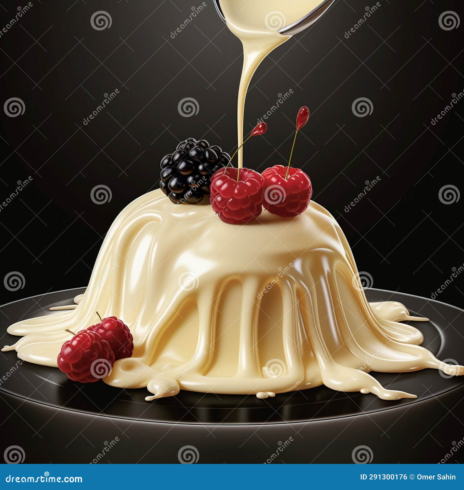 Pudding Paradise: a Sensory Journey through Creamy Bliss Stock ...