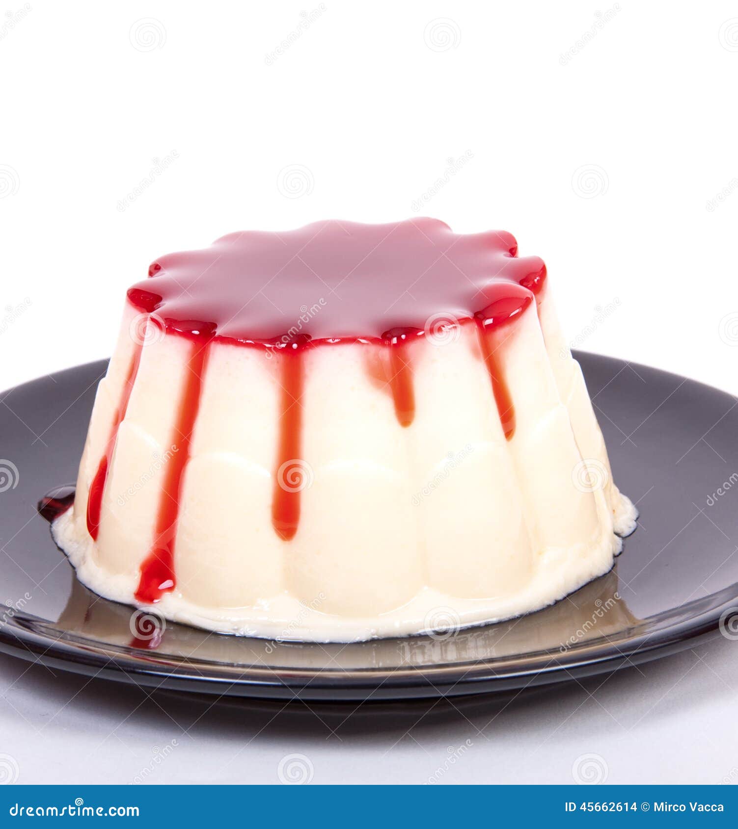 Pudding on plate stock photo. Image of cream, food, buttercream - 45662614
