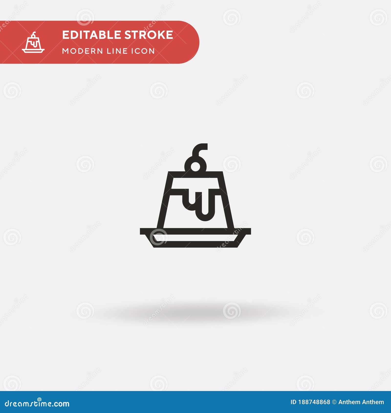 Pudding Simple Vector Icon. Illustration Symbol Design Template for Web ...