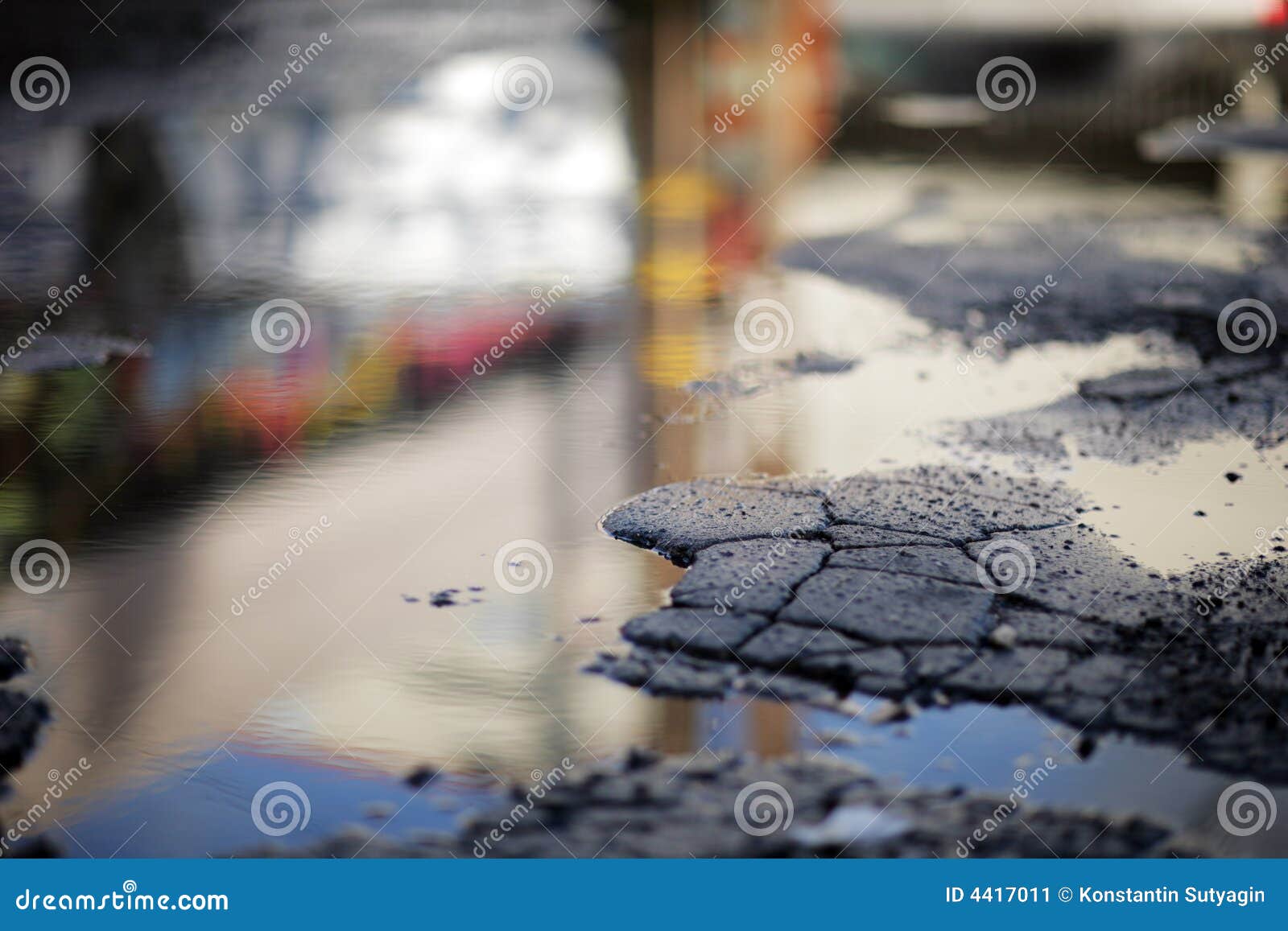 Puddle stock image. Image of water, puddle, pool, season - 4417011