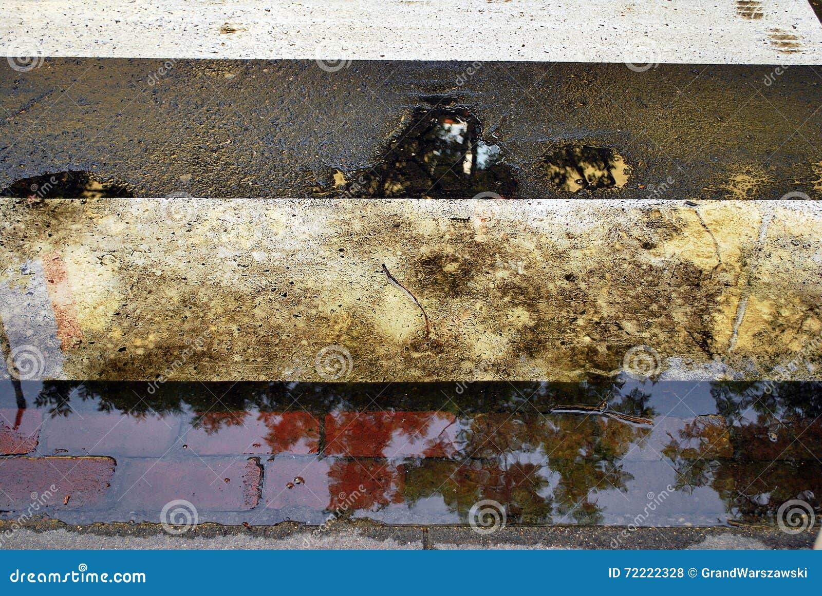 Puddle on the asphalt stock photo. Image of pattern, drop - 72222328
