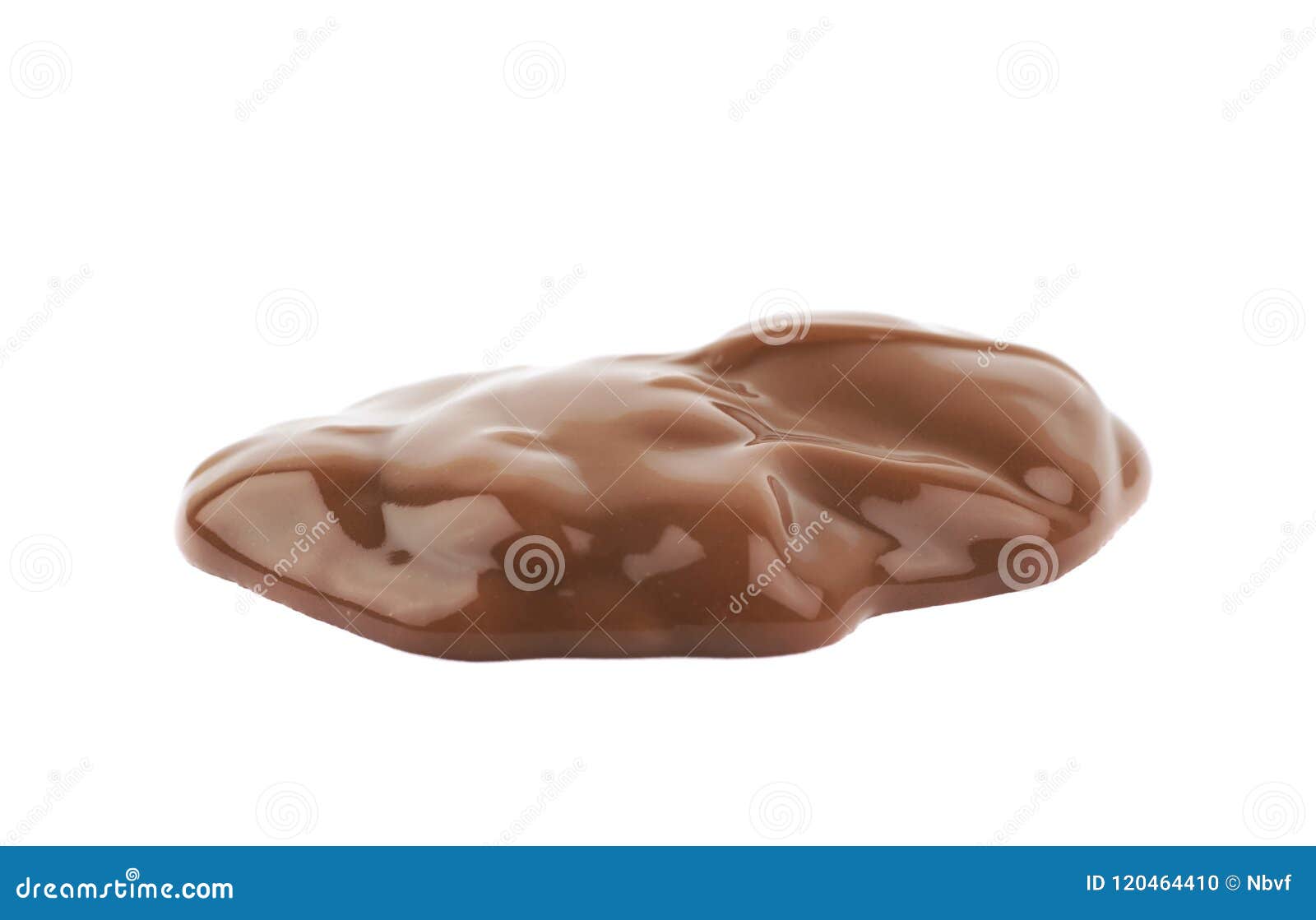 Puddle of Chocolate Pudding Isolated Stock Photo - Image of chocolate ...